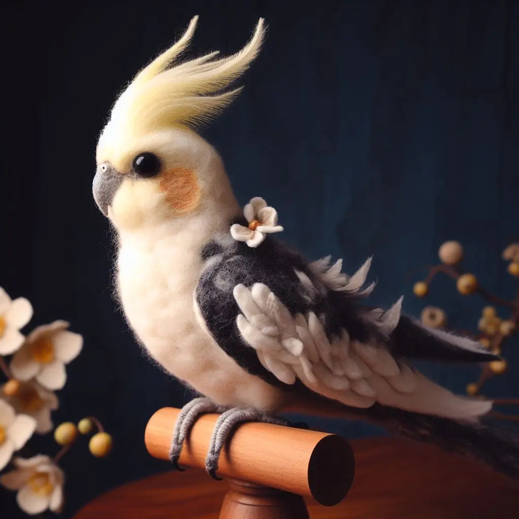 Felt Wool Cockatiel Art - Nepali Handmade Craft – Best Himalaya