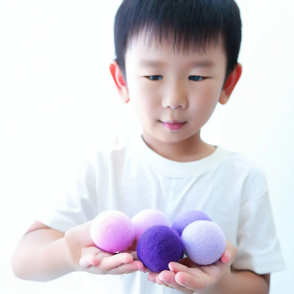 Lavender Wool Balls for Craft Projects - 3 cm Felt - Best Himalaya