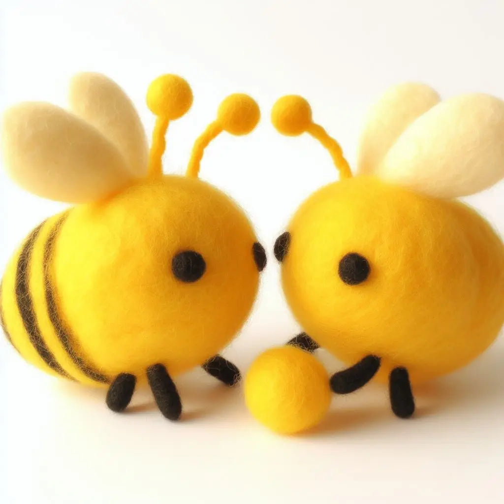 Honey Buzz Felt Bee Plush Dolls Set of 5 – Best Himalaya
